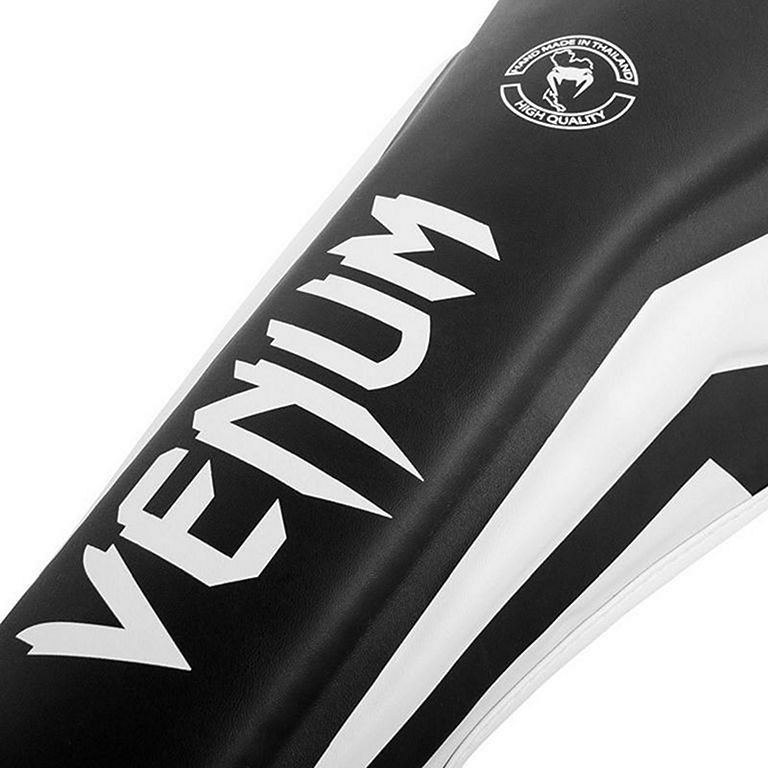 Venum Elite Standup Shinguards Negro-Blanco - Lua Sports