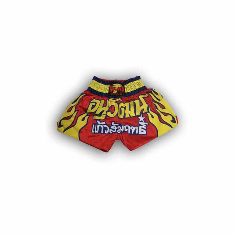 Pantalón Thai Boxing de saten rojo. - Lua Sports